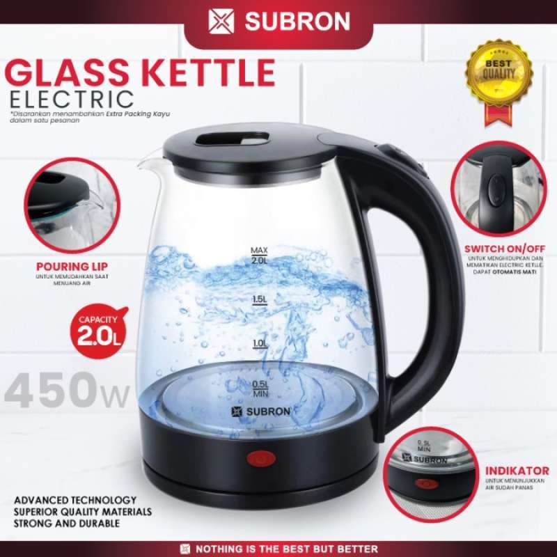 Jual Subron Teko Termos Kettle Kaca Listrik Elektronik Multifungsi 450w ...