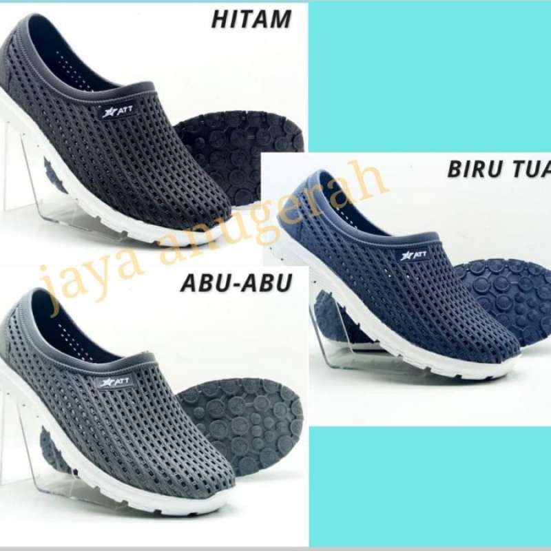 Jual Sepatu Karet Pria Att Anti Air Kuat Dan Tidak Licin - Abu-abu 43 ...