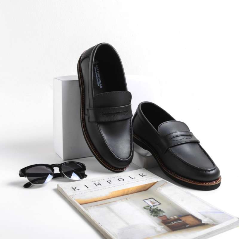 Jual Sepatu Loafers Formal Casual Kerja Kulit Kantor Pria Arf Alpine ...