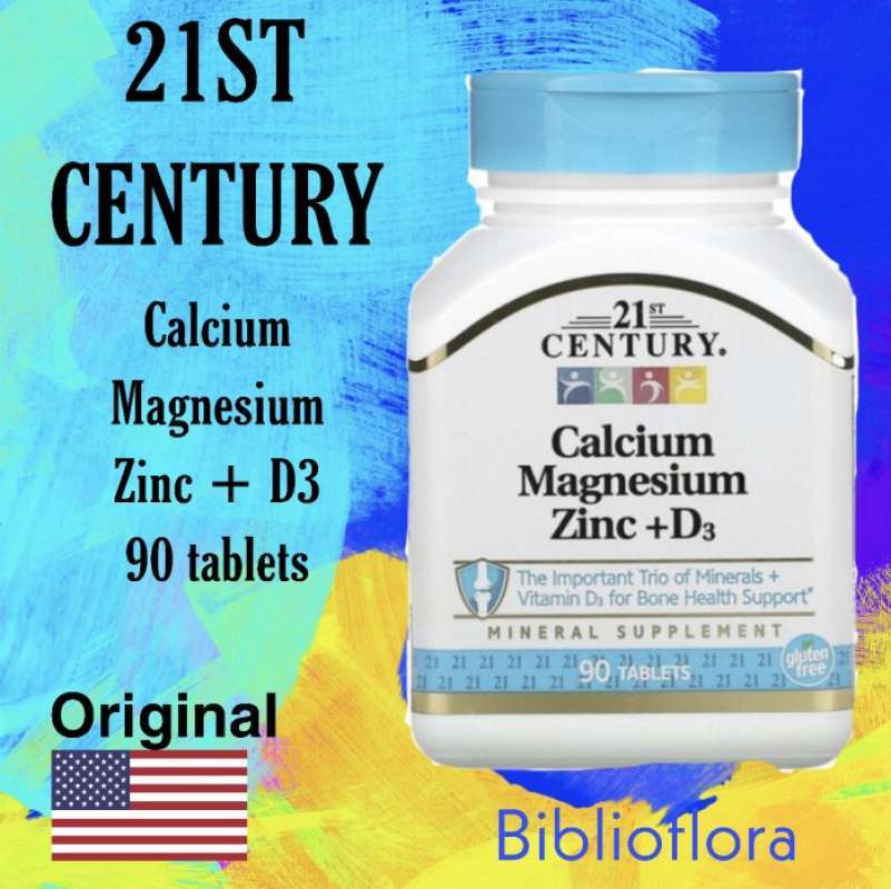 Promo 21st Century Calcium Magnesium Zinc D3 90 Tablet Diskon 23% Di ...