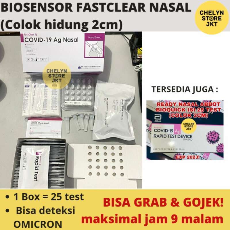 Promo Antigen Biosensor Fastclear Nasal Isi 25 Kemenkes Who Kyk Abbot ...