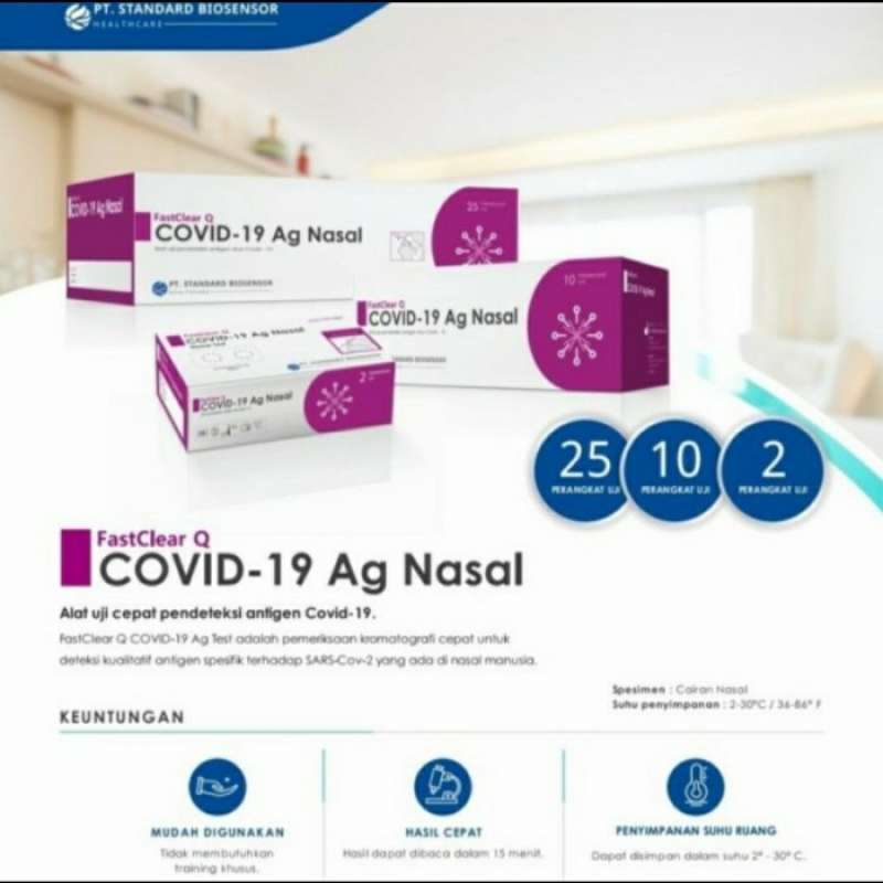 Promo Antigen Biosensor Fastclear Nasal Isi 25 Kemenkes Who Kyk Abbot ...