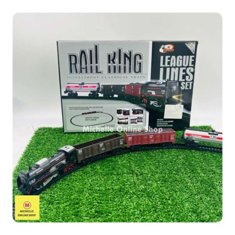 Promo New Mainan Kereta Rel Rail King Train Set Classic Train Set ...
