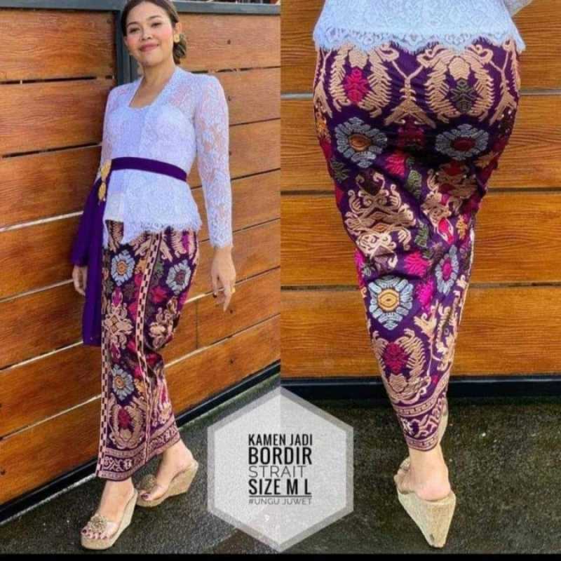 Jual Pakaian Adat Bali Rok Bordir Songket Kamen Jadi Songket Bali Di ...
