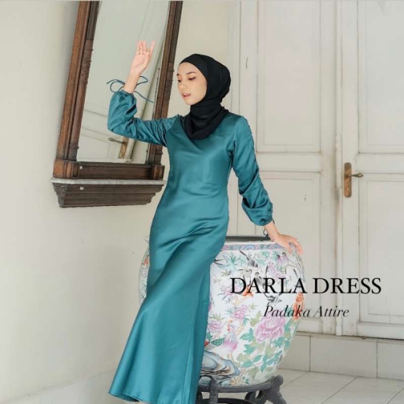 Jual Padaka Attire - Dress Darla Silk Satin - Dress Kondangan - Mocca ...