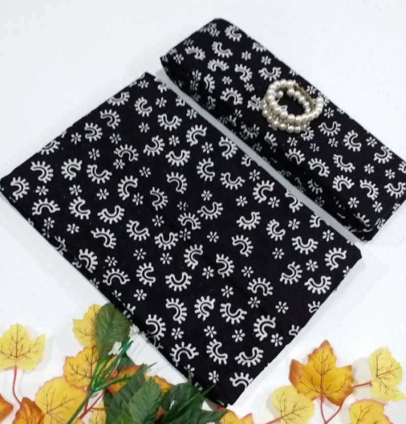 Jual Kain Batik Cap Handmade Tradisional Indonesia Monochrome Hitam ...