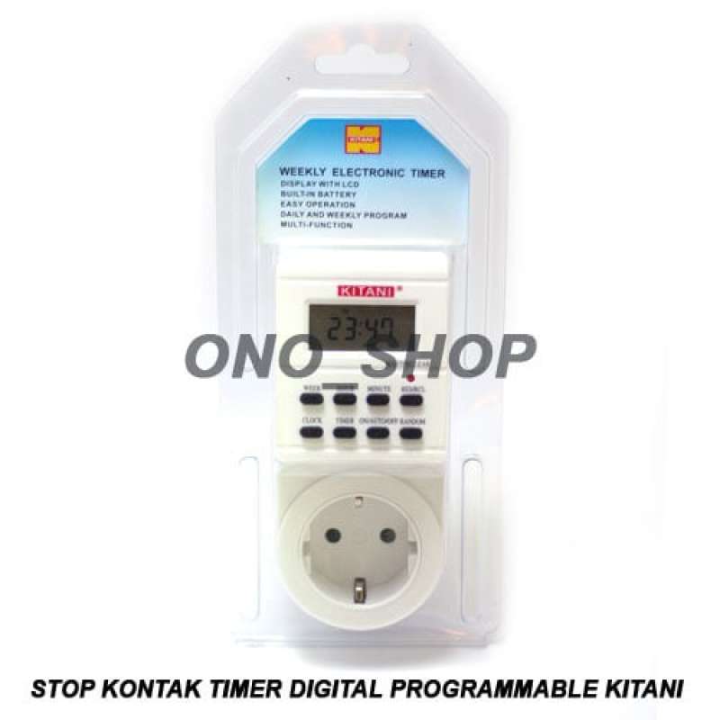 Promo Stok Kontak Timer Digital Programmable Kitani Diskon 23% Di ...