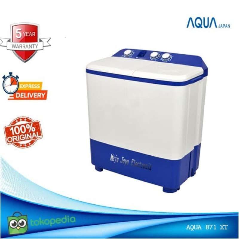 Promo Mesin Cuci 2 Tabung Aqua 871xt 8kg Cuci Dan Kering Low Watt ...