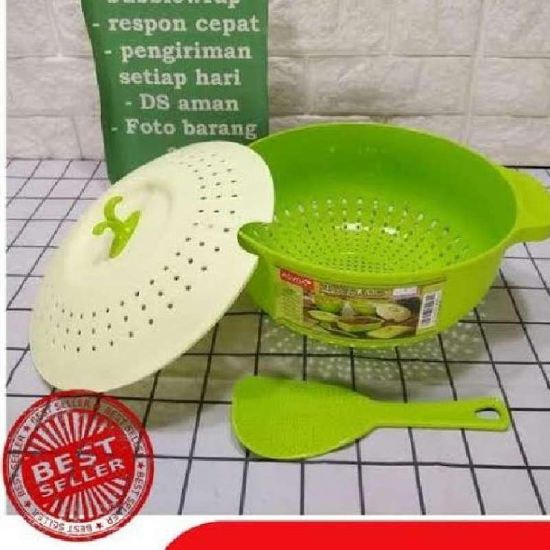 Jual Sangkul Nasi Asvita Emerald | Tempat Nasi Plastik | Colander ...