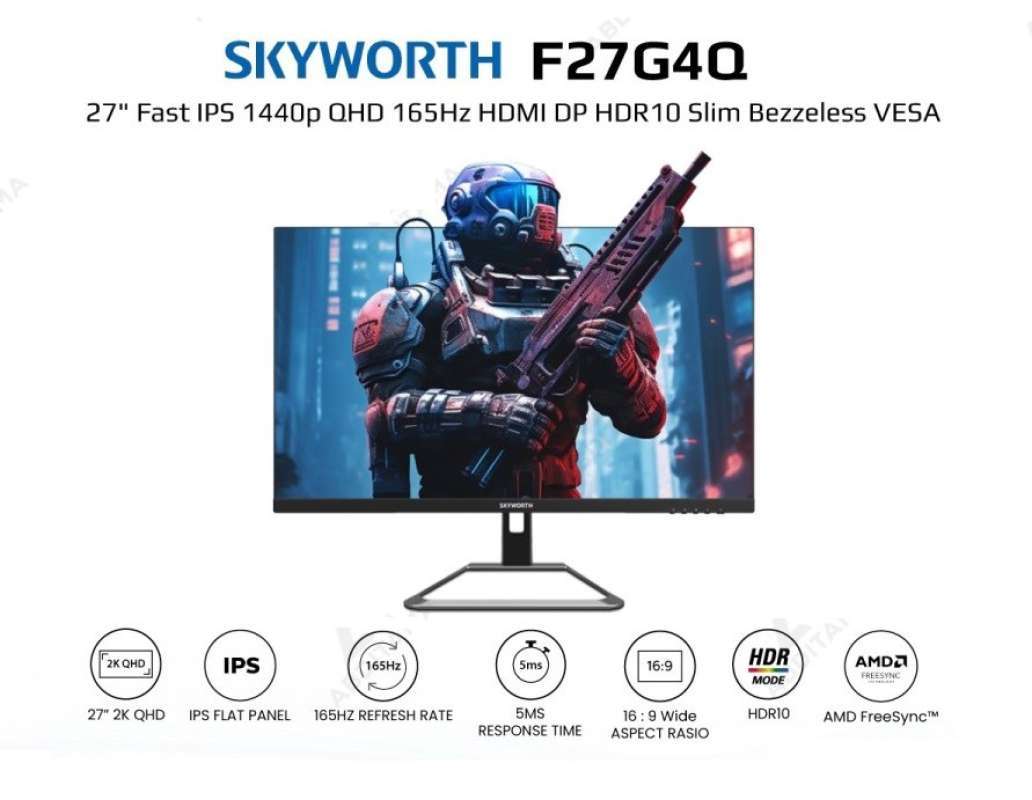 Jual Monitor Led Skyworth F27g4q (27/qhd/ips/165hz/hdmi/dp/usb/hdr10 ...