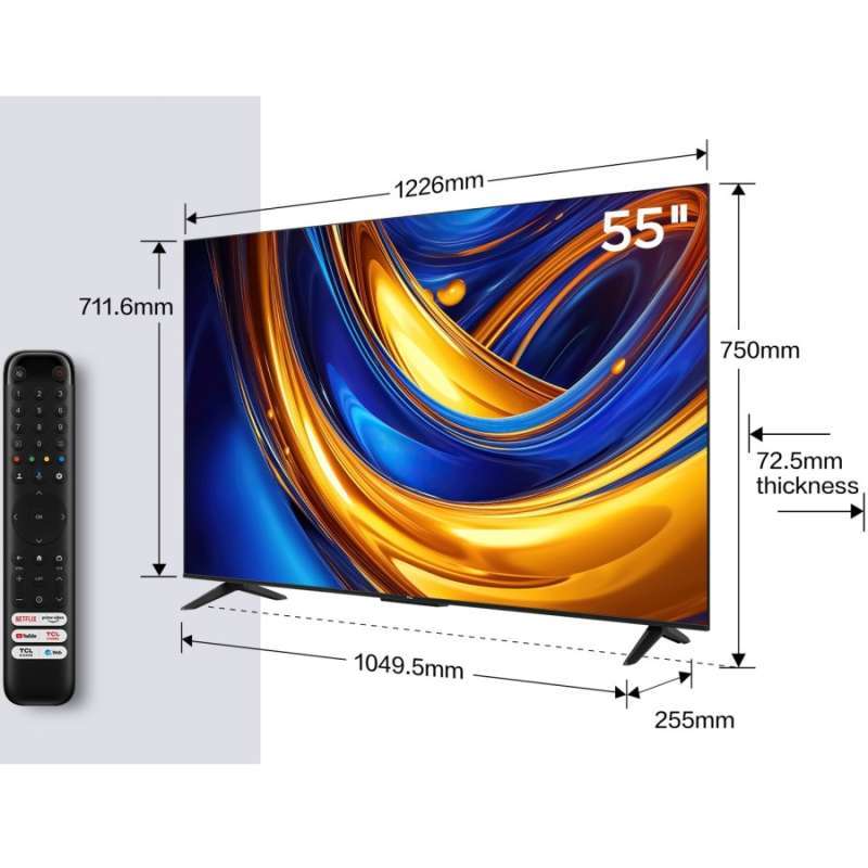 Jual Tv Tcl 55 Inch 55p655 Google Tv 4k Uhd Dolby Audio New 2024 ...