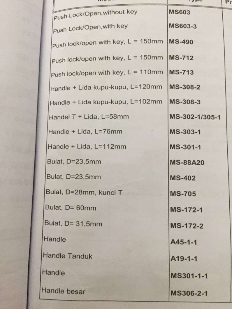 Promo Kunci Panel Ms490 Fort - Push Lock/open With Key, L=150mm Diskon ...