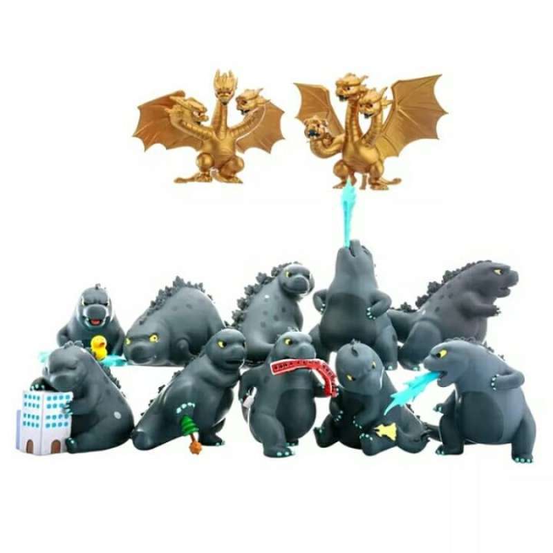 Promo Monster Kaiju Godzilla King Ghidorah Mini Series Chibi Figure ...