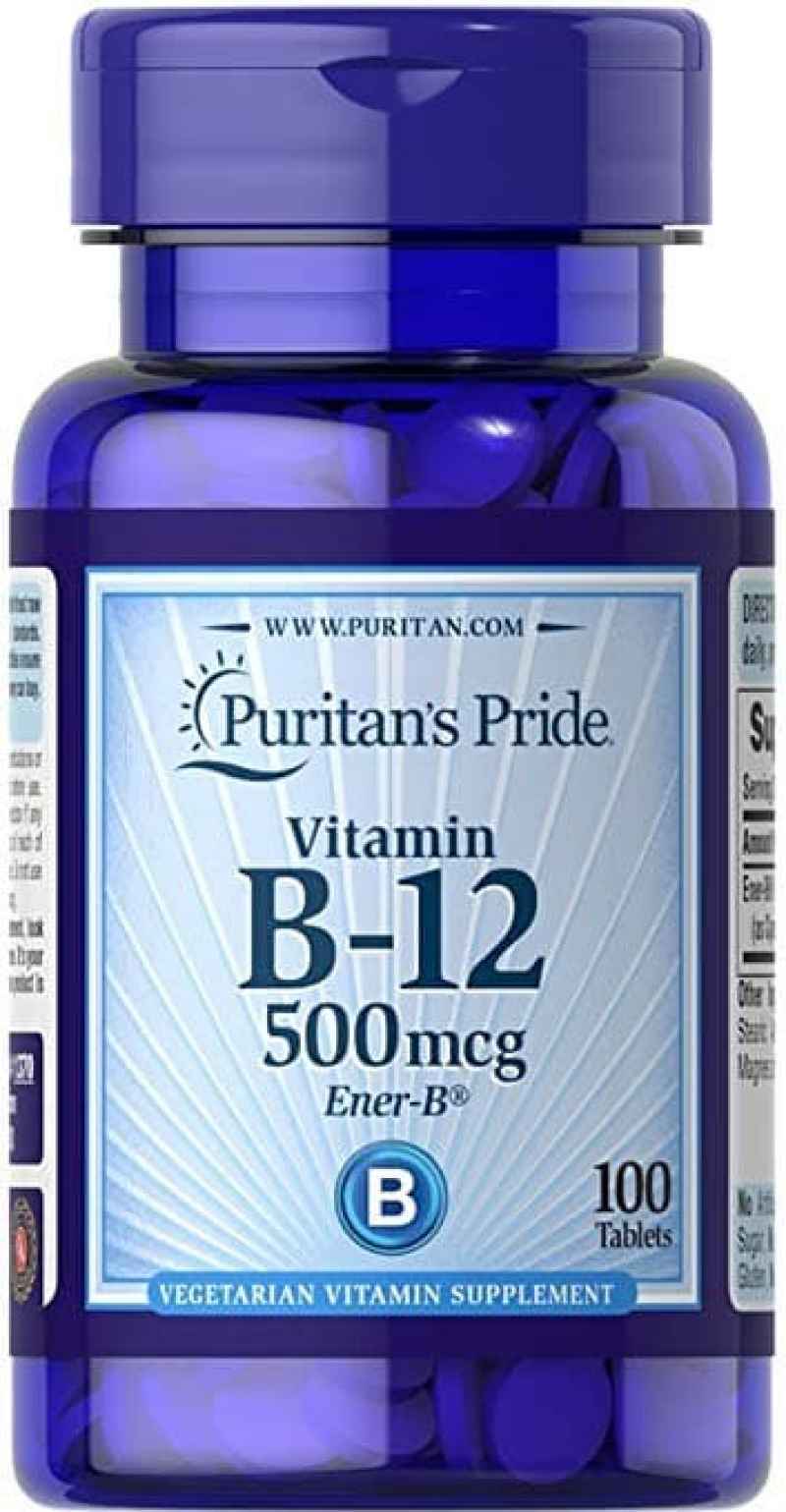Promo Vitamin B12 B 12 500mg 100 Tablets Usa Saraf Puritan Impor Usa ...