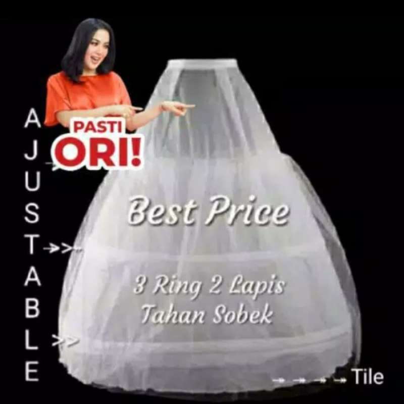 Jual A878 Gaun Petticoat Pengantin Wedding Rok Petikot Pengembang 3 R ...