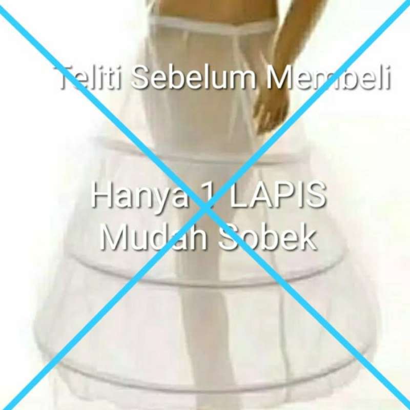 Jual A878 Gaun Petticoat Pengantin Wedding Rok Petikot Pengembang 3 R ...