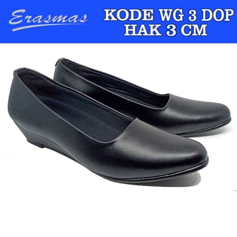 Jual Sepatu Wedges Persit Bhayangkari Pns Perawat Erasmas 3cm Wg3 Pia Ikkt Di Seller Winter ...