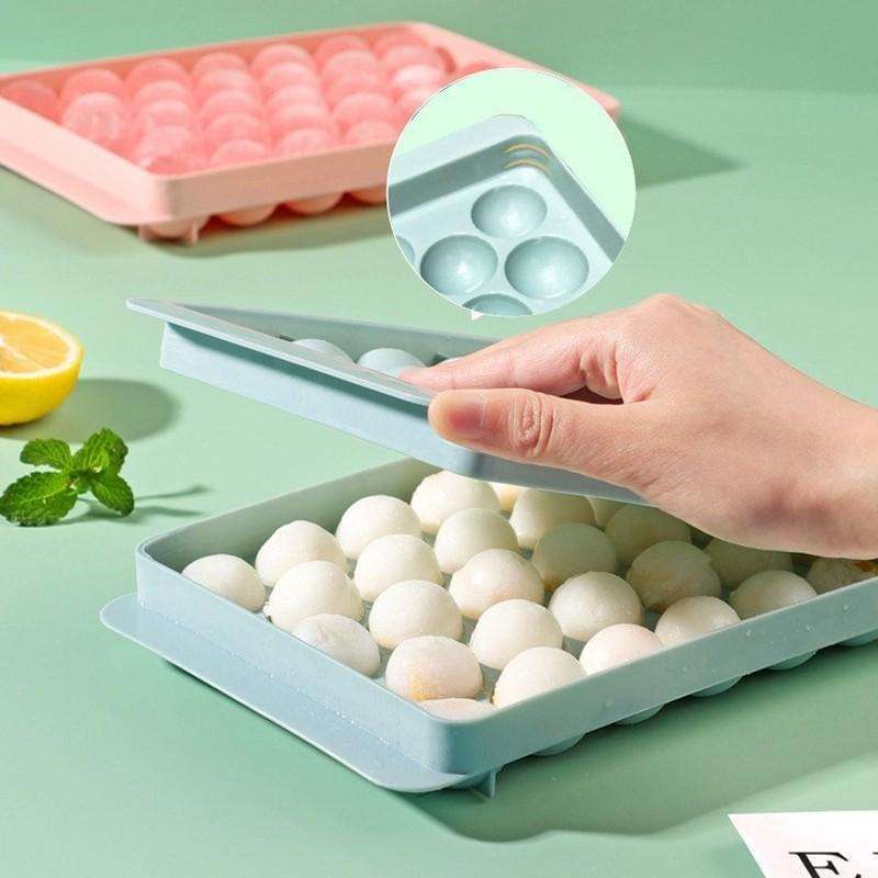 Jual Cetakan Es Batu Bulat 33 Sekat Slot Alat Cetak Es Jelly Pudding ...