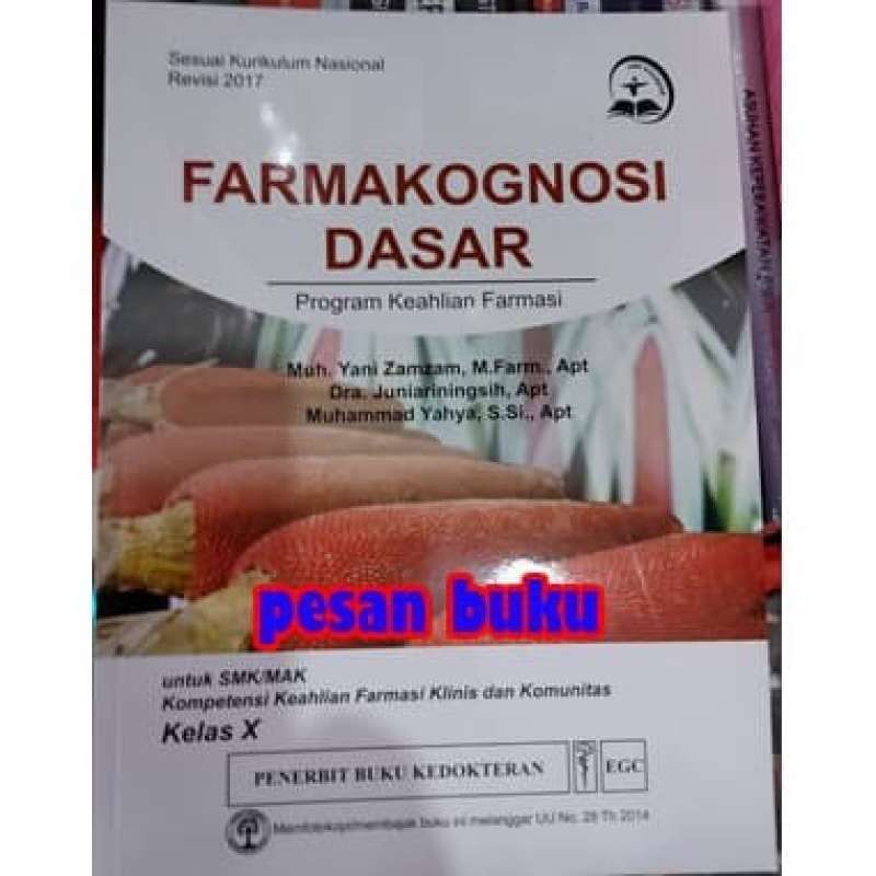Promo Buku Farmakognosi Dasar Gram Keahlian Farmasi Smk Kelas X Diskon 23% Di Seller Malini ...