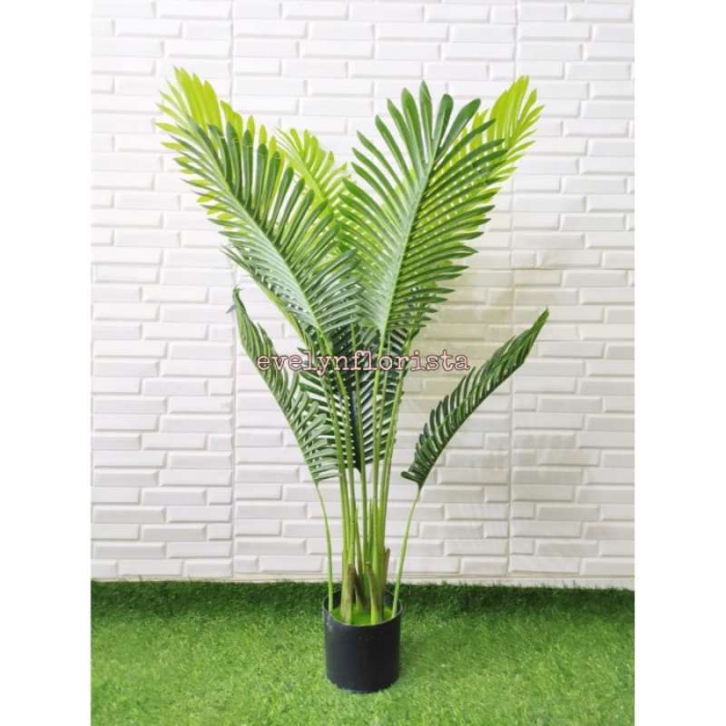 Promo Pohon Artificial Daun Palem Latex T130 Besar Pot Dasar Tanaman ...