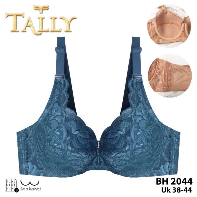 Jual Tally Bra Ada Kawat Tanpa Busa Bahan Brokat Cup C - D Kait 3 Bh ...