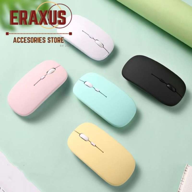 Promo Bluetooth Mouse Wireless Silent Ultra Tipis Portable Recharge - Hitam Diskon 23% Di Seller ...
