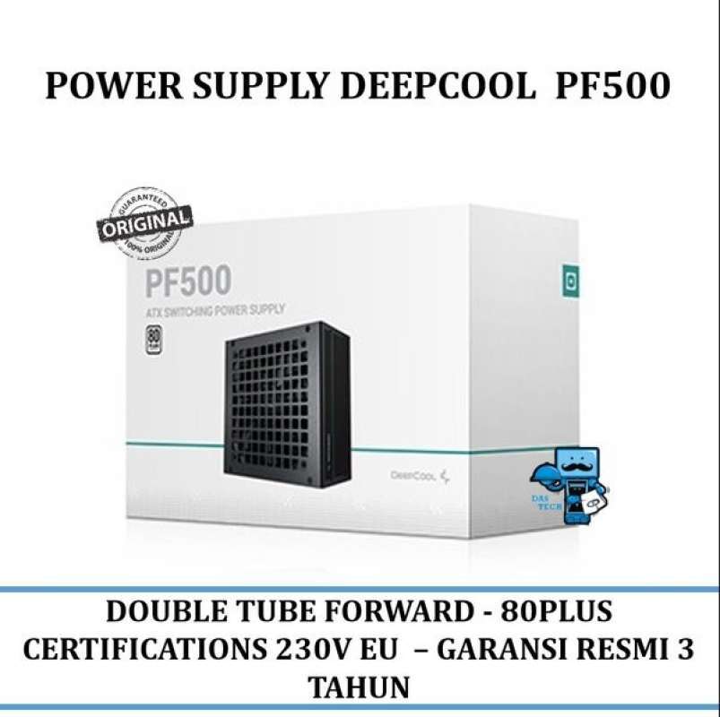 Promo Psu Deepcool Power Supply Pf500 Pf 500 80+ Flat Cable 500w ...