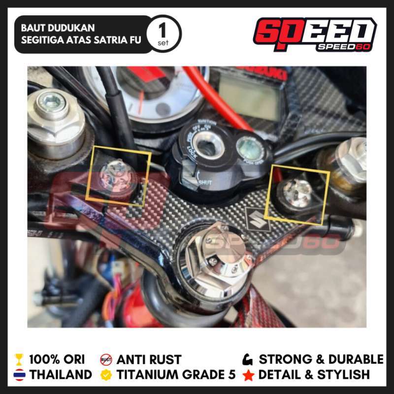 Jual Baut Set Segitiga Dan Mur Satria Fu Raider Baut Titanium Grade 5 ...