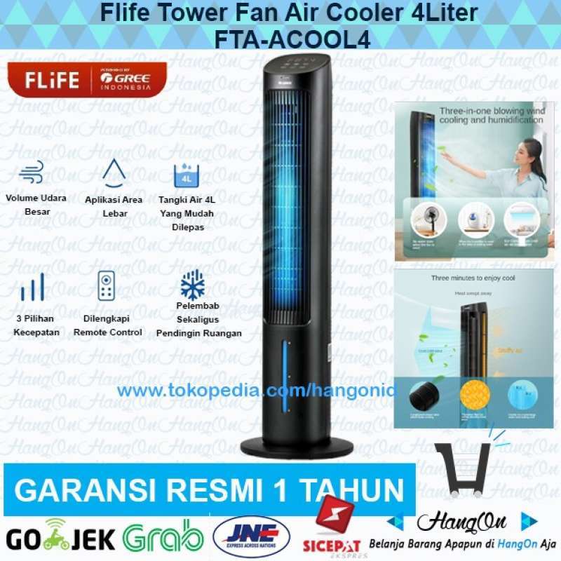 Promo Flife By Gree Tower Fan Air Cooler-kapasitas 4 Liter Model -fta-acool4 Diskon 23% Di ...
