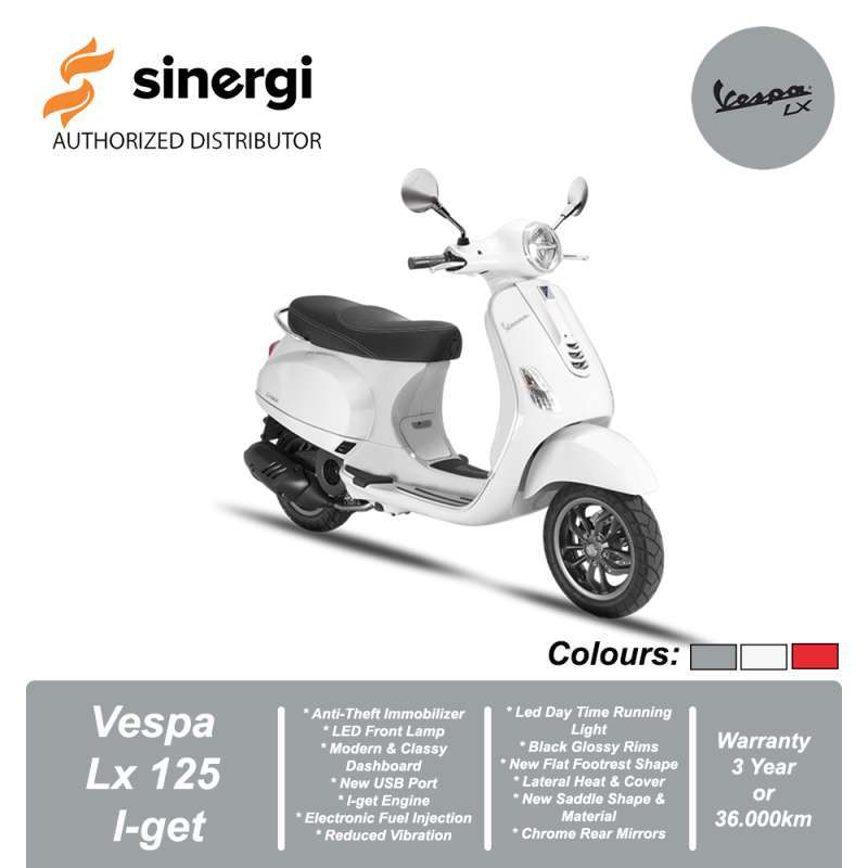 Jual Vespa Lx 125 I-get [off The Road] Sepeda Motor - Grey Materia Di ...