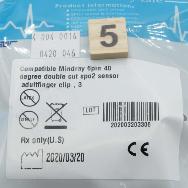 Promo Kabel Spo2 Cable Adult 6 Pin 40 Degree Double Cut Sensor Mindray ...