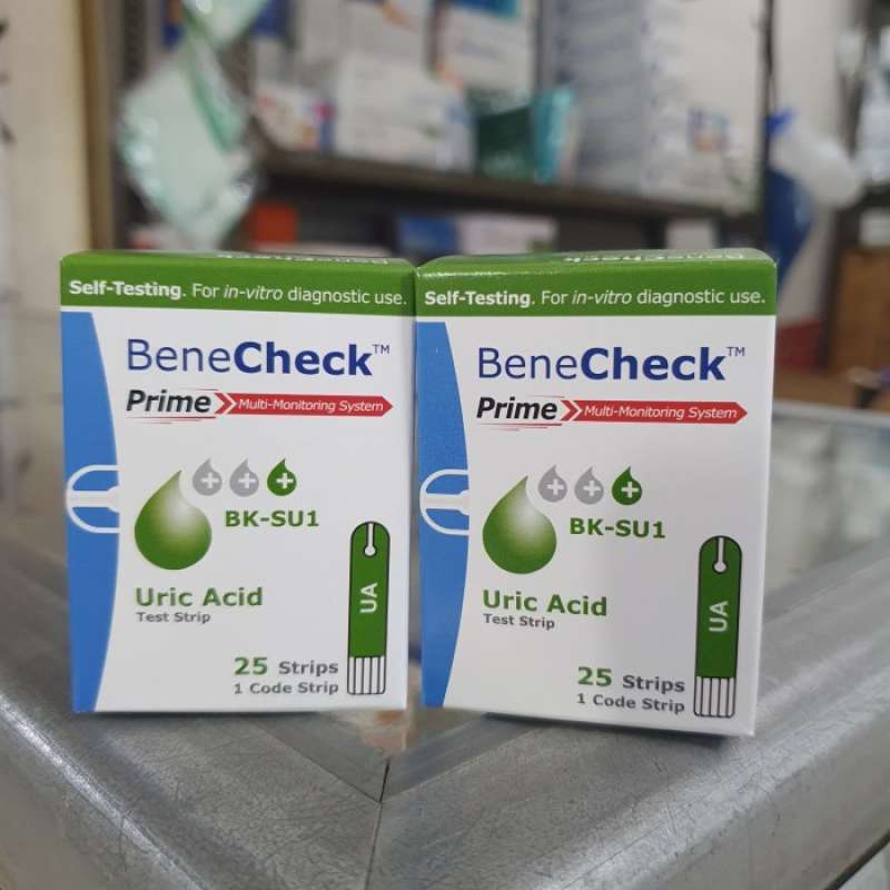 Promo Benecheck Prime Uric Acid Test Strips - Test Strip Asam Urat Isi ...