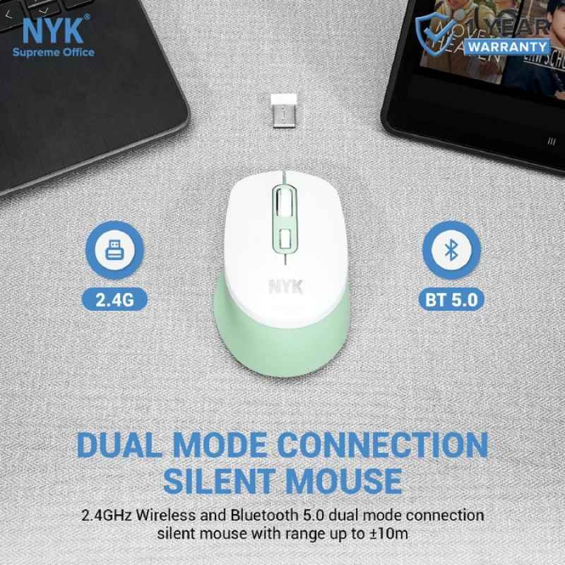 Jual Nyk C50 Mouse Wireless Bluetooth Optical Silent Dual Mode - Pink ...