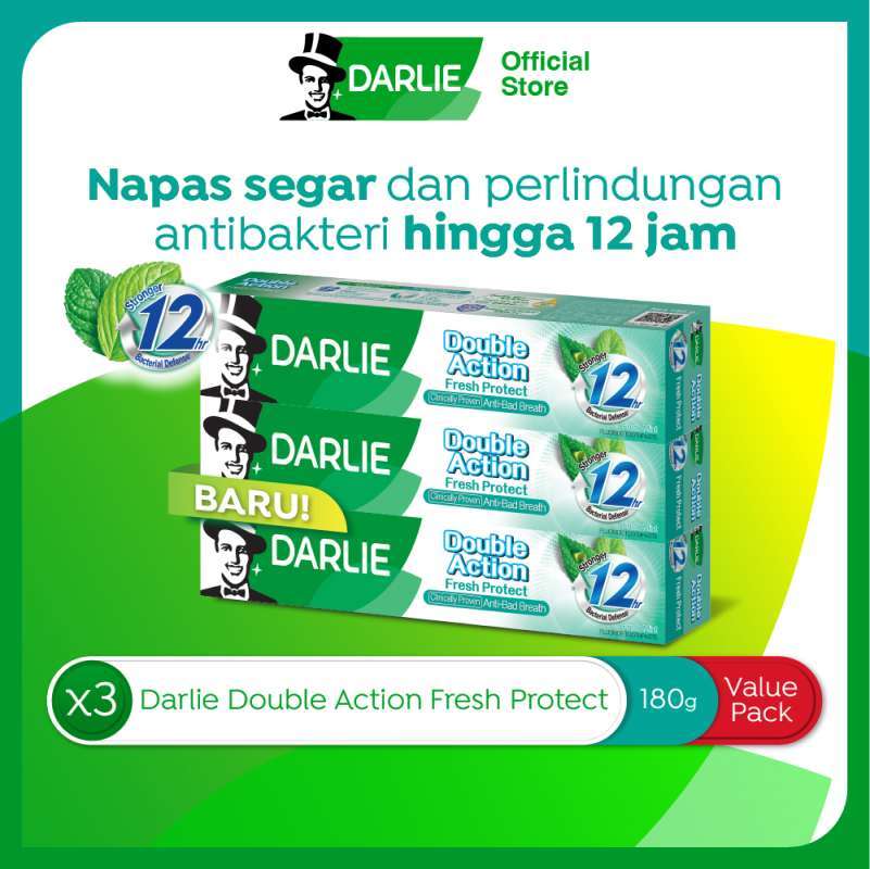 Promo Darlie Double Action Fresh Protect Toothpaste [180 G] X 3 Diskon 40% Di Seller Bliblimart ...