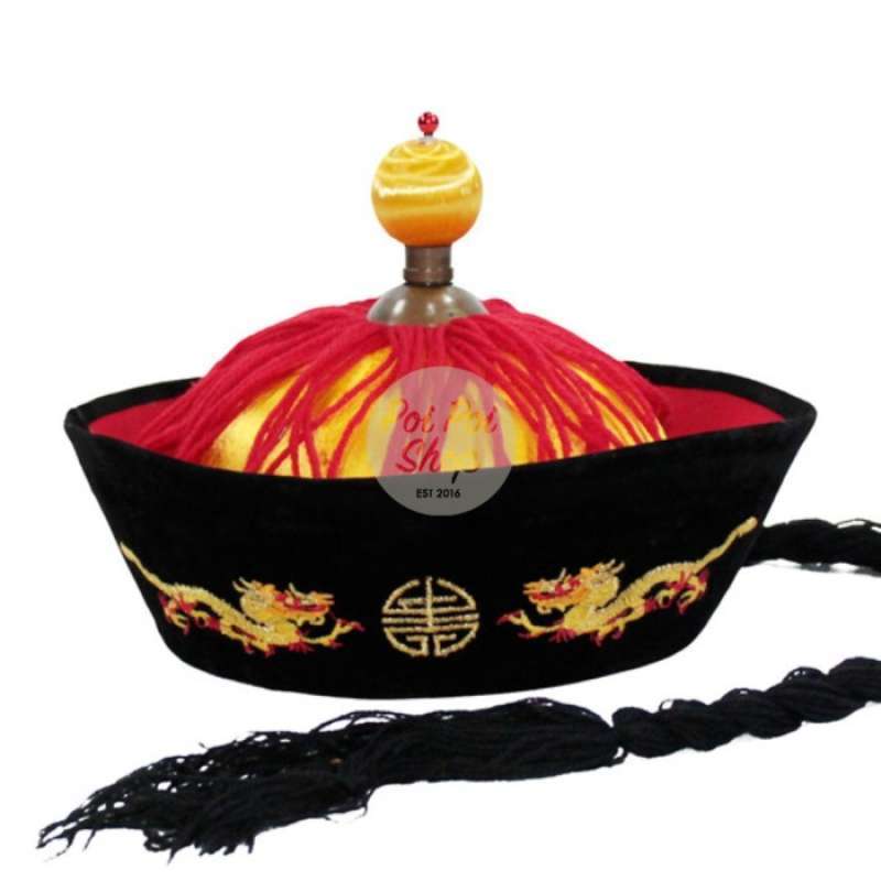 Promo Topi Imlek Anak Cheongsam Kostum Cina Raja Kaisar Manchu Qing ...