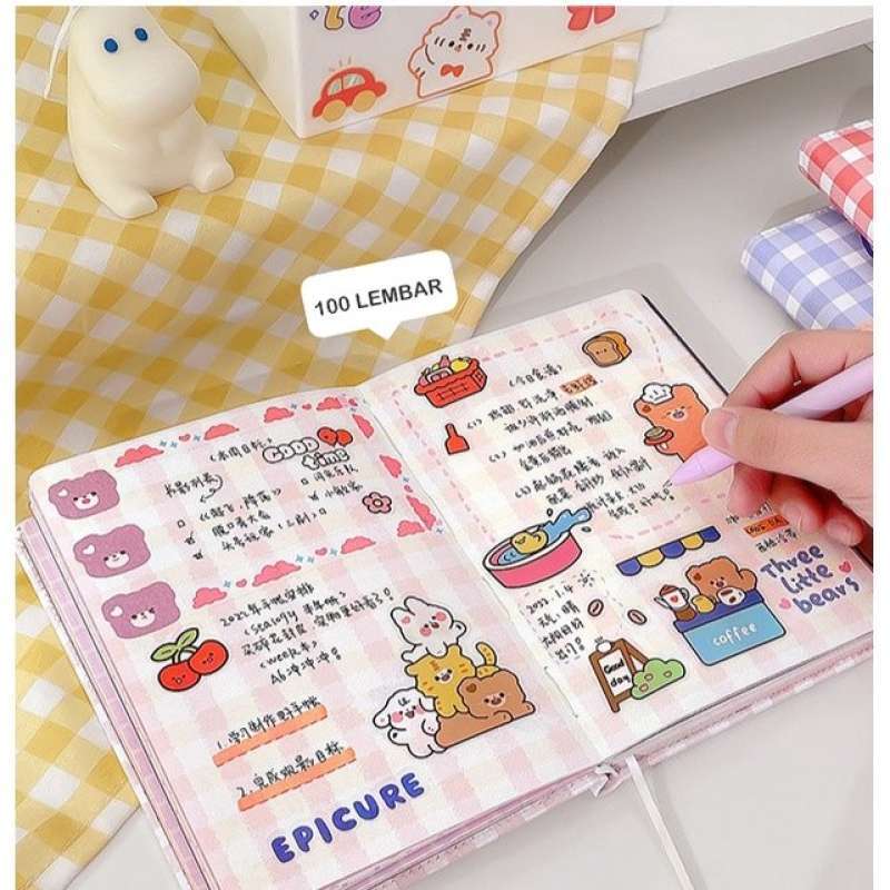 Promo Buku Dairy Karakter Lucu Cute Notebook Diary Agenda A5 Isi 100 ...