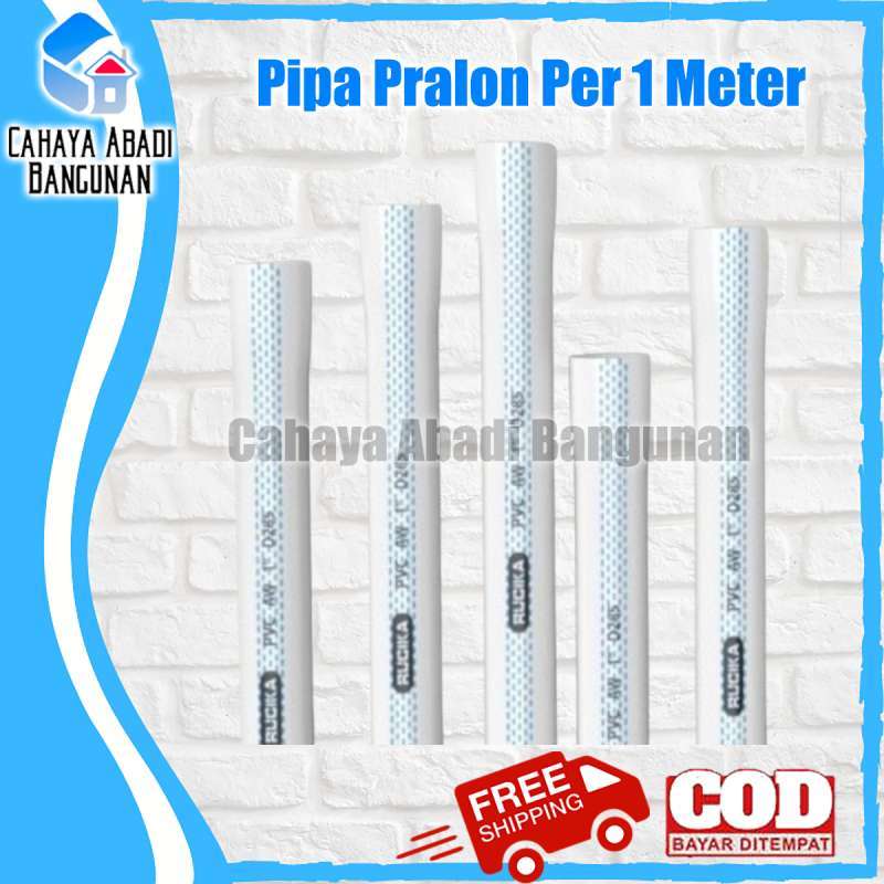 Jual Pipa Paralon Pralon Pvc 1/2 3/4 1 Rucika Aw ( 1 Meter ) 1/2 3/4 1 Inch - 1 Di Seller Cahaya ...