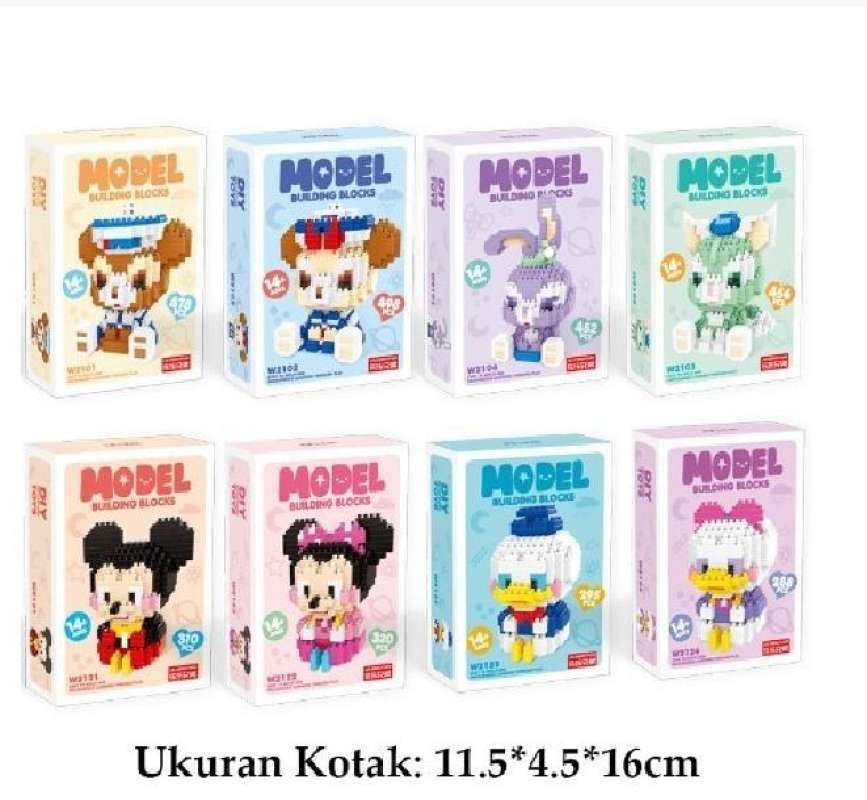 Jual Mainan Balok Susun Brick Balok Karakter Blok Puzzle Edukasi Anak ...