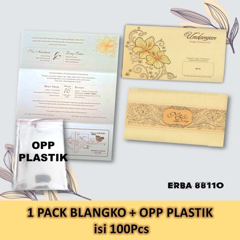 Jual Erba 88110 Blangko Undangan Kosongan, Undangan Pernikahan Murah ...