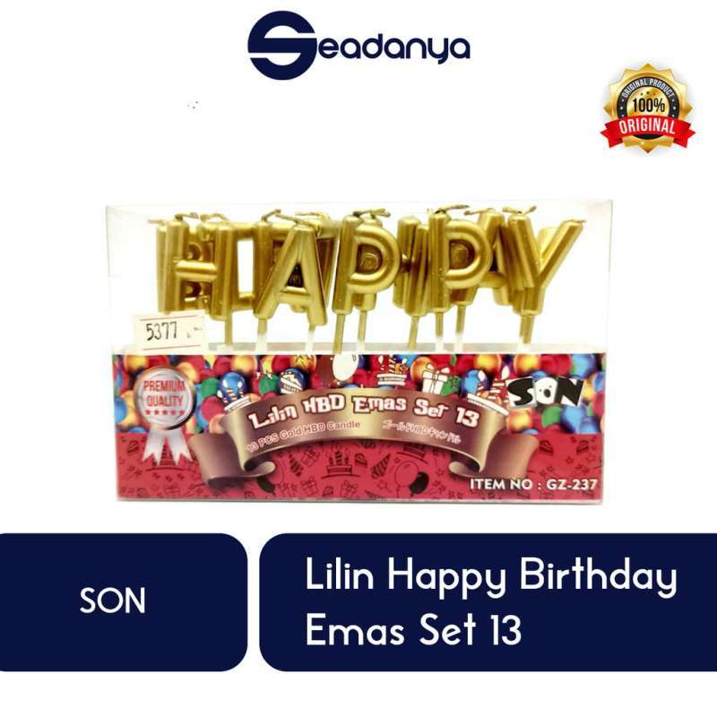 Jual Lilin Happy Birthday Emas Set 13 Happybirthday / Hbd -candles -son ...