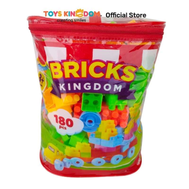 Promo Toys Kingdom Bricks Kingdom Set 180 Pcs Blocks Tas - Merah Kids ...