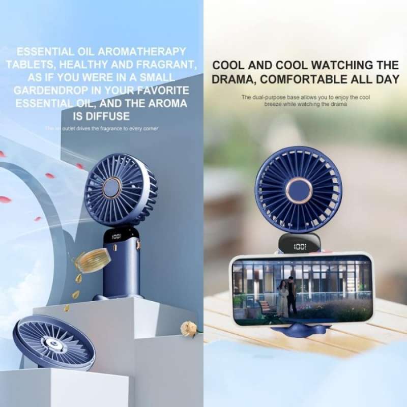 Promo Kipas Angin Lipat Portable Mini Usb Fan 5 Speed Neck Hang ...