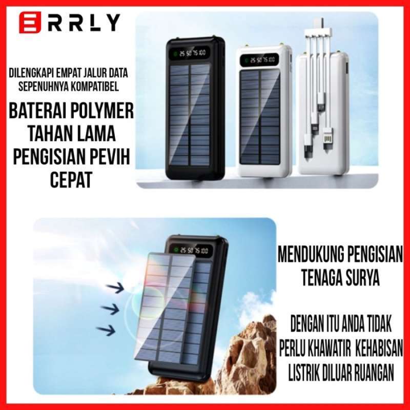 Promo Powerbank Power Bank Powercore Solar Cell Led 12 Light 168.000 ...