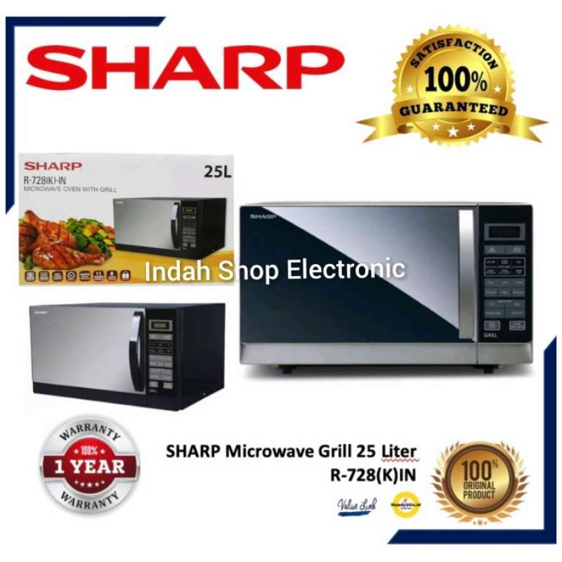 Promo Microwave Sharp R-728 (k)in/sharp R-728 Grill 25ltr Low Watt ...