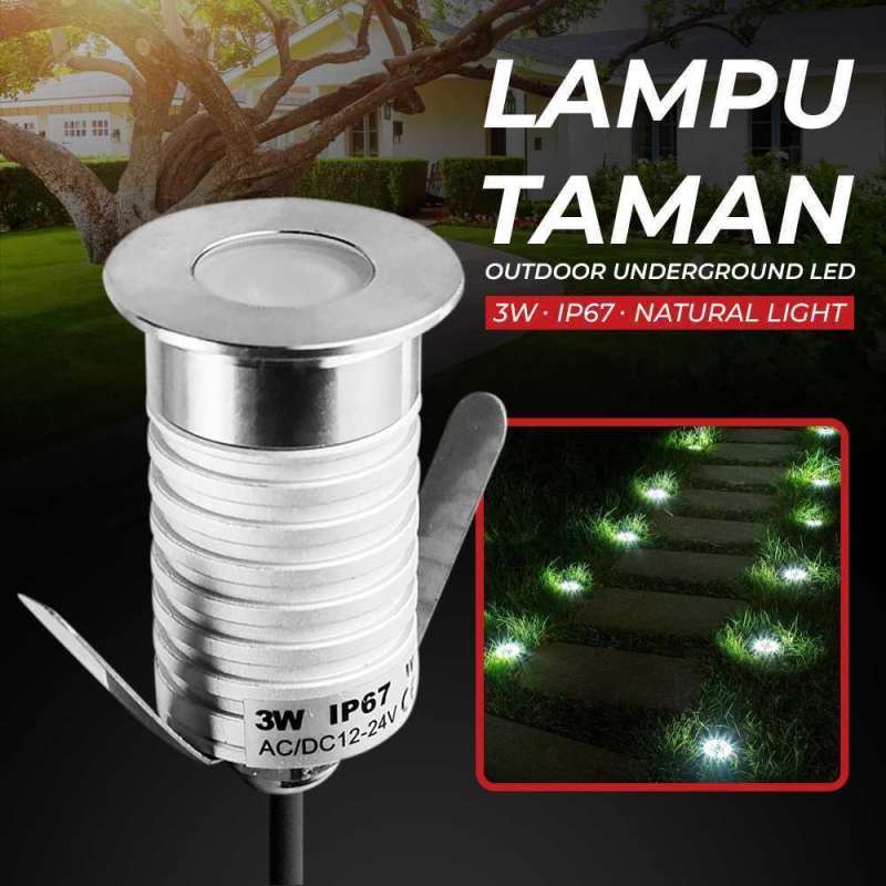 Jual Deashion Lampu Taman Outdoor Led Underground 3w Ip67 Natural Light ...