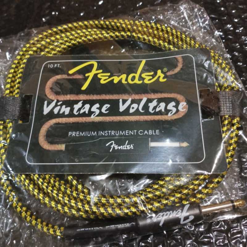Promo Kabel Jack Gitar Fender Vintage Voltage Panjang 6 Meter - Hitam ...