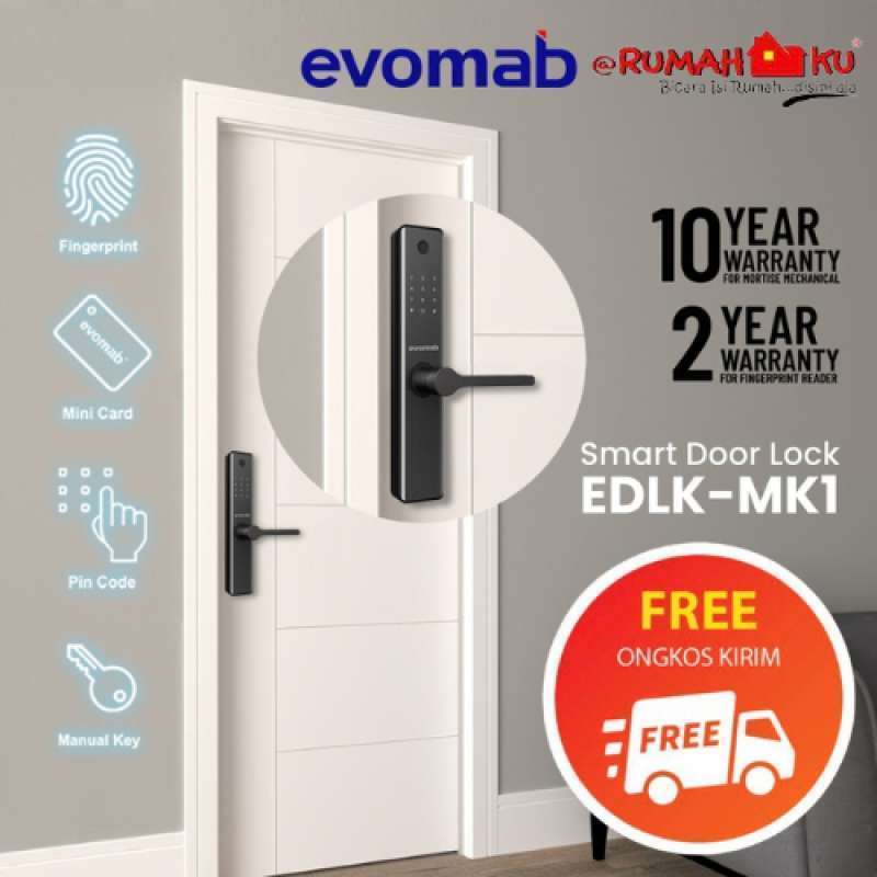 Promo Evomab Kunci Handle Pintu Digital Sidik Jari Besar Rumah Smart ...