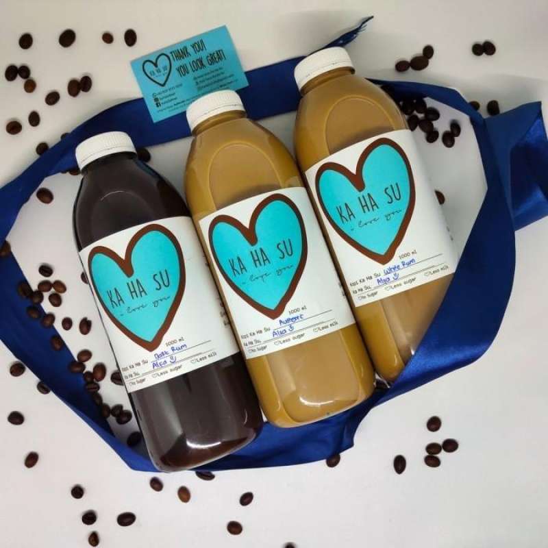 Jual Ka Ha Su Family Classic 1 Liter 1000 Ml Kopi Susu Cinnamon Biscoff ...