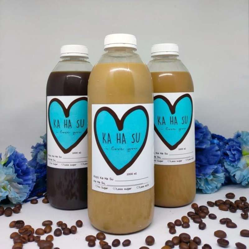 Jual Ka Ha Su Family Classic 1 Liter 1000 Ml Kopi Susu Cinnamon Biscoff ...