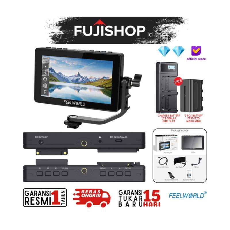 Jual Feelworld F5 Pro 5.5 Inch 4k Hdmi Ips Touchscreen Monitor Kamera ...
